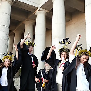 Zaruatu 4 Pcs Graduation Hat Headband Insert Mini Cap Hair Accession Party Favors 2024