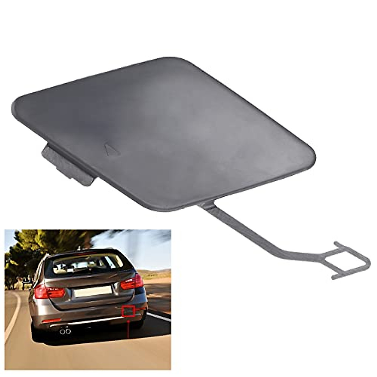 Tow Hook Cover,51127312748 Rear Bumper Tow Hook Eye Cap Cover Replacement for 3 Series F30 F35 2012‑2015