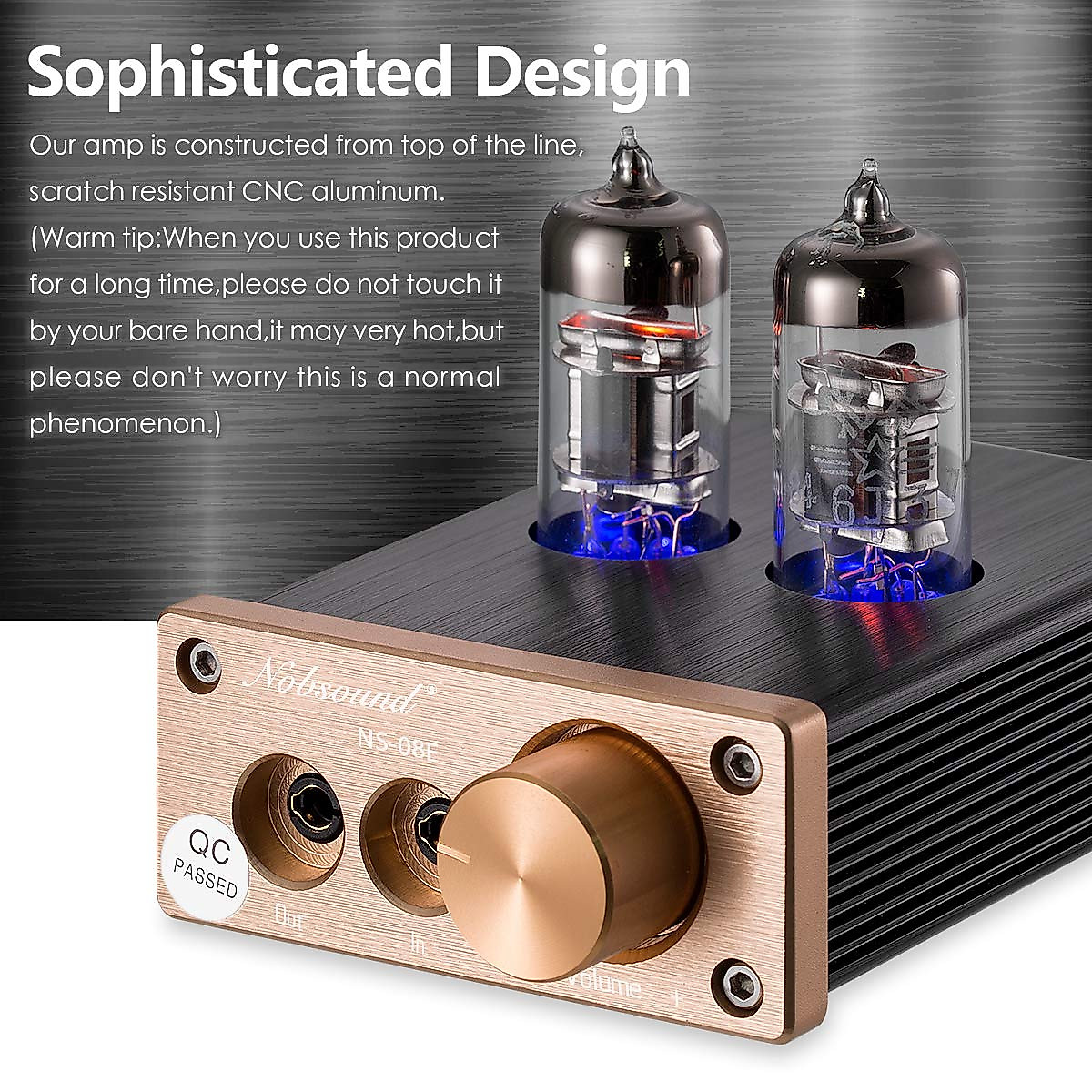 Nobsound NS-08E Vacuum Tube Headphone Amplifier Hi-Fi Valve Headphone Amp Stereo Audio Preamplifier