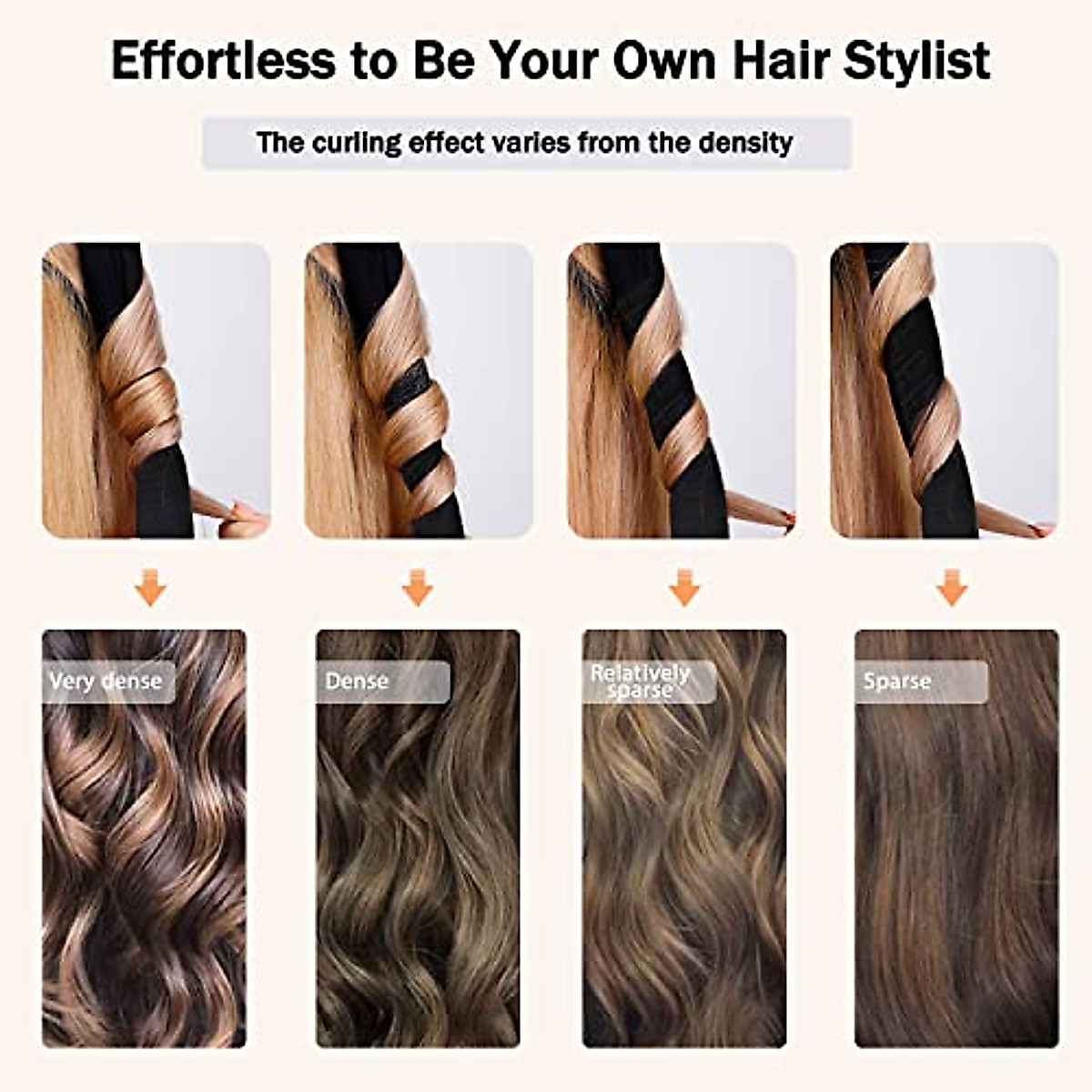 Heatless Curlers, Heatless Curling Rod Headband No Heat Hair Curlers to Sleep in with Hair Clips and Scrunchie, Sleeping Curls Silk Ribbon Hair Rollers (Black Velvet)