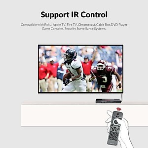 AV Access 4K HDBaseT HDMI Extender Over Ethernet Cat5e/6/6a/7 4K@60Hz 130ft, 1080P@60Hz 230ft, HDMI 2.0 HDR10+, YUV4:4:4, HDCP 2.2, 18Gbps, Plug & Play, IR Return & PoE, Smart EDID