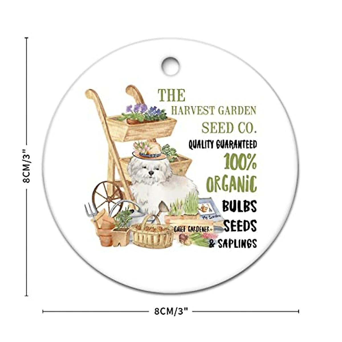 Memorial Pendant Christmas Ornaments The Dog Pet Owner Vegetables And Flowers Harvest Garden Organic Bulbs Seeds & Saplings Christmas Keepsake Pendant Decorations Ornament Gifts Hanging Ornament for C