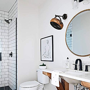 Parrot Uncle Wall Mount Fans Pull in Ceiling Fan with Folding Arm Cord with Plug, 10 Inch, Walnut Color