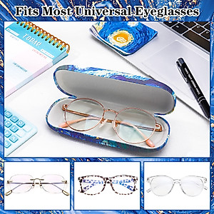 BOUMUSOE 3 Pack Hard Eyeglass Case, Protective Hard Shell Glasses Case with Cleaning Cloth Portable Eyewear Case for Women Men