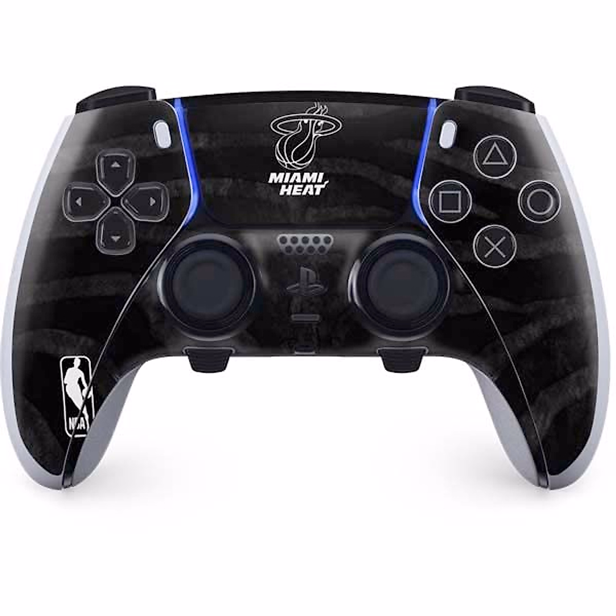 Skinit Gaming Decal Skin Compatible with PS5 DualSense Edge Pro Controller - Officially Licensed NBA Miami Heat Black Animal Print Design