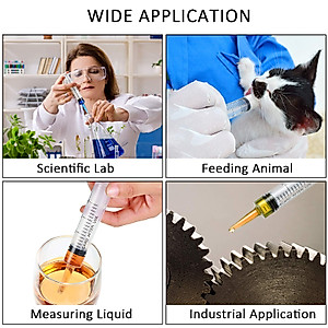 Nuanchu 8 Pieces Large Plastic Syringe Set, Animals Syringes Liquid Measuring Syringe Tools for Dispensing, Animals Feeding, Watering and Multiple Uses (20ml, 60ml,150ml)