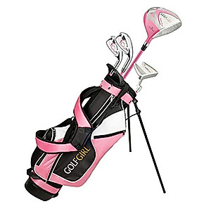 Golf Girl Junior Girls Golf Set V3 with Pink Clubs and Bag, Ages 8-12 (4' 6" - 5'11" Tall), Right Hand