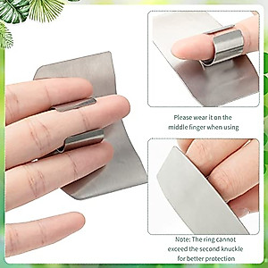 12 Pieces Stainless Steel Finger Guards for Cutting Finger Protector for Cutting Food Knife Cutting Protector Kitchen Tool for Chef Food Vegetables Chopping Cutting Slicing Dicing Avoid Hurting
