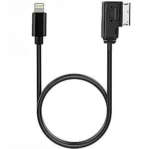 Car Audio Charging Adapter Cord Compatible with Apple iPhone 12 11 Xs Max XR X 8 7 6 for Audi A3/A4/A5/A6/A8/S4/S6/S8/TT, AMI MMI MDI Aux Interface Dongle for VW Tiguan CC Magotan