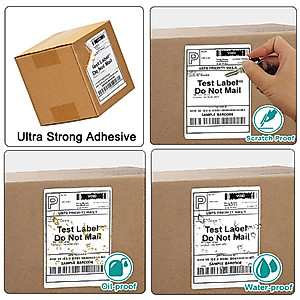 FungLam 2 Rolls 4x6 Direct Thermal Shipping Labels, 250 Labels/Roll, 1'' Core, Compatible Zebra 2844 ZP-450 ZP-500 ZP-505