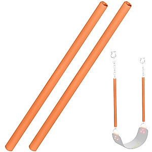 Cosmos 2 Pcs Swing Chain Cover Swing Chain Handle Grip Sleeve for Playground Swingset Accessories, Chain Cover Grip Sleeve for Porch Swings Barrier Chain in Garden Backyard Patio Outdoor (Orange)