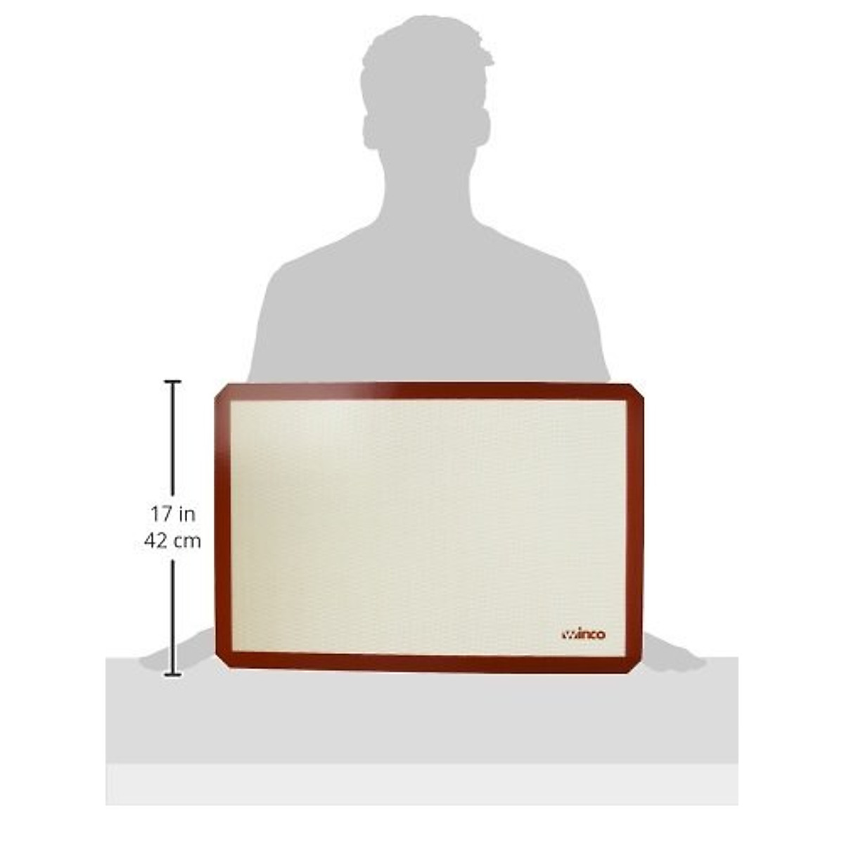 Winco Silicone Baking Mat, Square 16-3/8 by 24-1/2-Inch