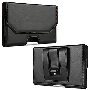 Full Grain Leather Surface Duo 2 holster case for Microsoft Surface Duo universal 4.7'' to 5.8''Sleeve black
