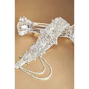 BABEYOND 1920s Flapper Headpiece Roaring 20s Headband Great Gatsby Headband Chain for Women Vintage Hair Accessory (A-Silver)