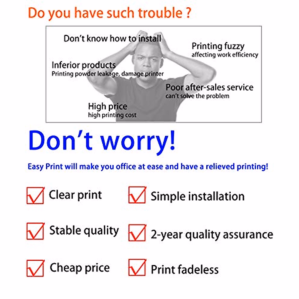 EASYPRINT (1xSET, BCMY) Compatible 407S Toner Cartridge Replacement for CLT-407S Used for Samsung CLP-325 CLP-320 CLX-3285 CLX-3185 Printers