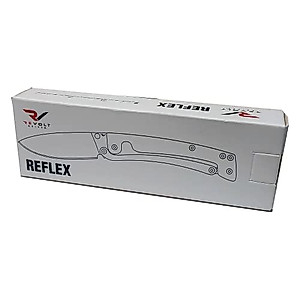 Revolt Knives Revolt Reflex Folding Pocket Knife VG10 Stainless Steel 3.2” Blade - Aluminum Alloy Scales Handle Frame Lock Design - EDC Every Day Carry Folder Knife, Brown
