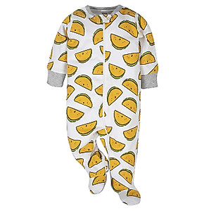 Onesies baby boys 4-pack 'N Plays Footies and Toddler Sleepers, Gold Hungry, 0-3 Months US