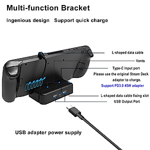 Steam Deck Touch Protector Accessories Kit,Screen Protector Stand Base and Carrying Package For Valve Steam Deck