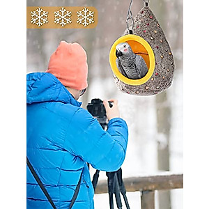 Winter Warm Bird Nest, Plush Bird Bed for Cage with Fixable Opening to Keep Shape, Parrot Hammock Snuggle House, Gift for Macaws African Grey Amazon Parrot Cockatiel