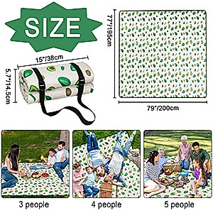 Picnic Blankets Extra Large, 79”x 77” Waterproof Foldable Beach Blanket, 3-Layer Outdoor Picnic Mat Blanket for Camping, Park, Beach, Grass