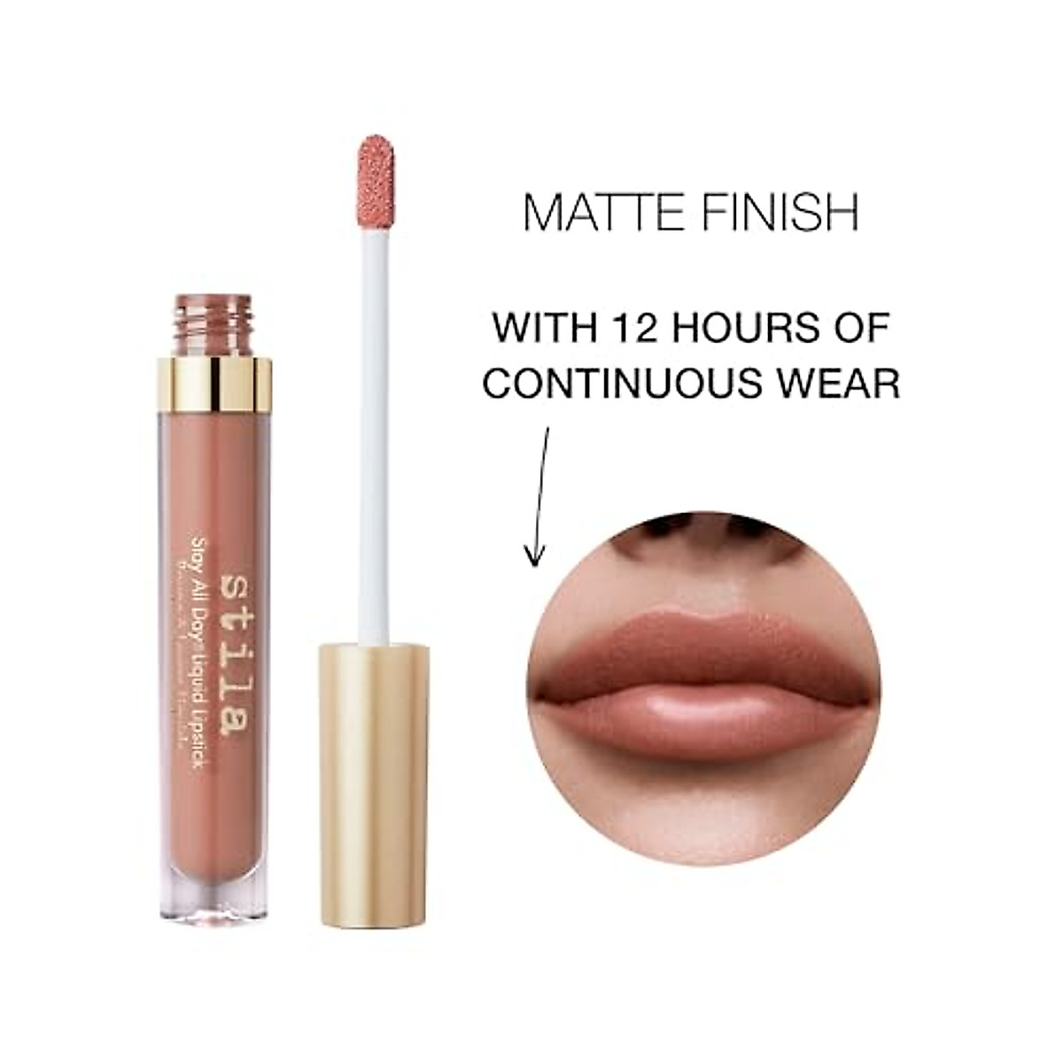 stila Stay All Day Liquid Lipstick, Matte Long-Lasting Color Wear, No Transfer or Bleed Hydrating & Lightweight with vitamin E & Avocado Oil for Soft Lips Salina, .10 Fl. Oz.