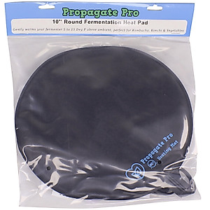 Brewing & Fermentation Heat Pad for Homebrew Beer & Wine Fermenting 120VAC 12 or 25 Watt Heating Mat: Safe for Plastic/Glass Carboy Fermentors w/Heater Temp Strips (10" - 12 Watts (Black))