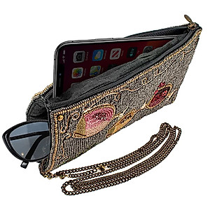 Mary Frances Wine Pairing Beaded Crossbody Phone Bag, Multi