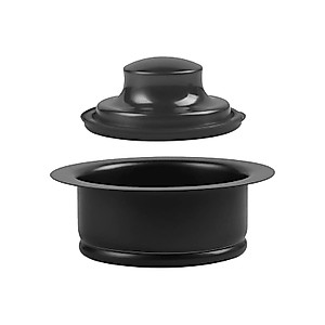 HausinLuck Garbage Disposal Flange, Black Garbage Disposal Drain Garbage Disposal Sink Flange and Stopper, Garbage Disposal Flange Plug For 3-1/2 Inch Drain Hole, Sink Flange and Stopper