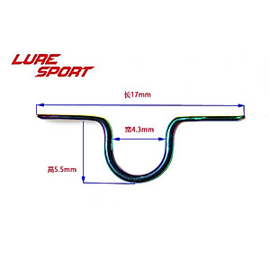 LURESPORT 12pcs Rainbow Color Stainless Steel Hook Keeper for Lure Fly Rod Building Component Repair DIY Accessory