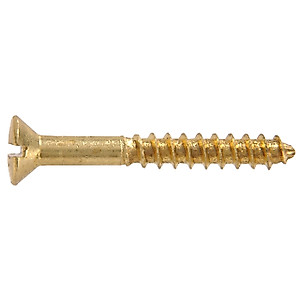 Hillman 1167 Brass Oval Head Slotted Wood Screw 8 x 7/8 in. 30-Pack