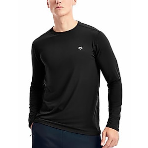Base Layer Men Long Sleeve Shirt(Black,L)
