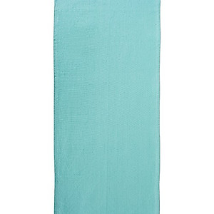 DII Everyday Collection, Fringed Solid Tabletop, Table Runner, 14x72, Aqua