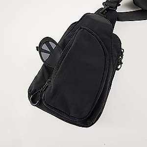 VAKAER Sling Bag for Women, Small Crossbody Bags with Adjustable Straps, Lightweight Chest Bag Casual Daypack Backpacks for Travel Hiking (Black)