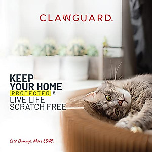 CLAWGUARD Cat Repellant Tape 20 Pre-Cut Strips - Cat Scratch Furniture Protector - Cat Deterrent Tape - Cat Anti Scratch Shields - Cat Scratch Sofa Protection - Sofa Drapes Screens and More