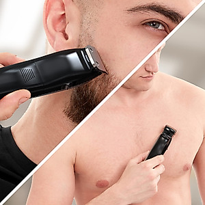 WAHL GroomEase Battery Operated Men Multigroomer, Three Interchangeable Heads, Four Attachment Combs, 90 Minutes of Continuous Use, Ideal for Gym and Travel
