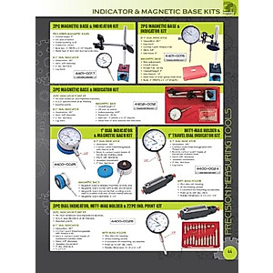HHIP 4400-0018 0.03" Dial Test and 1" Dial Indicators with Uni Magnetic Base
