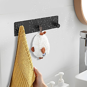 PEOIAOY Key Holder for Wall, Self Adhesive Key Hanger with 3 Hooks Stainless Steel Key Hooks for Wall, Wall Hooks Decorative, Key Hanger for Wall, No Punch Key Rack for Kitchen, Bathroom, Office