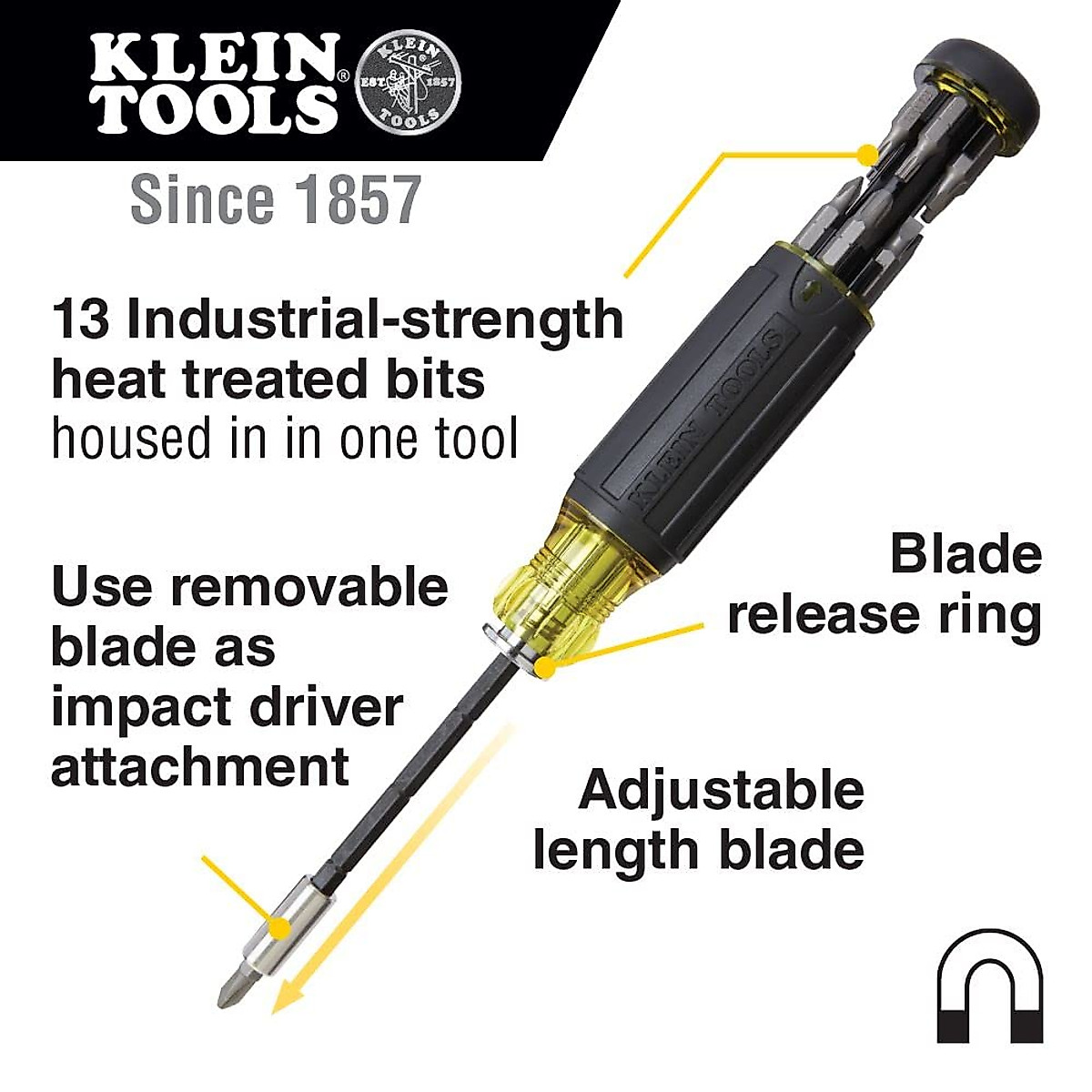 Klein Tools 14-in-1 Magnetic Screwdriver Set with Impact Flip Socket Set
