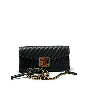 Michael Kors Rose Medium convertible Quilted Leather Shoulder Flap Bag Black