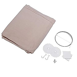 Yosoo Baby Bedding Round Dome Bed Canopy Kids Play Tent Hanging Mosquito Net Curtain for Baby Kids Reading Playing Sleeping Room Decoration, Khaki