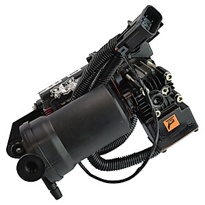 TRQ Air Ride Suspension Compressor with Dryer & Rear Shock Absorber 3 Piece Kit Set for 2007-2014 Cadillac Escalade / 2007-2014 Chevy Suburban/Tahoe/Avalanche/GMC Yukon New