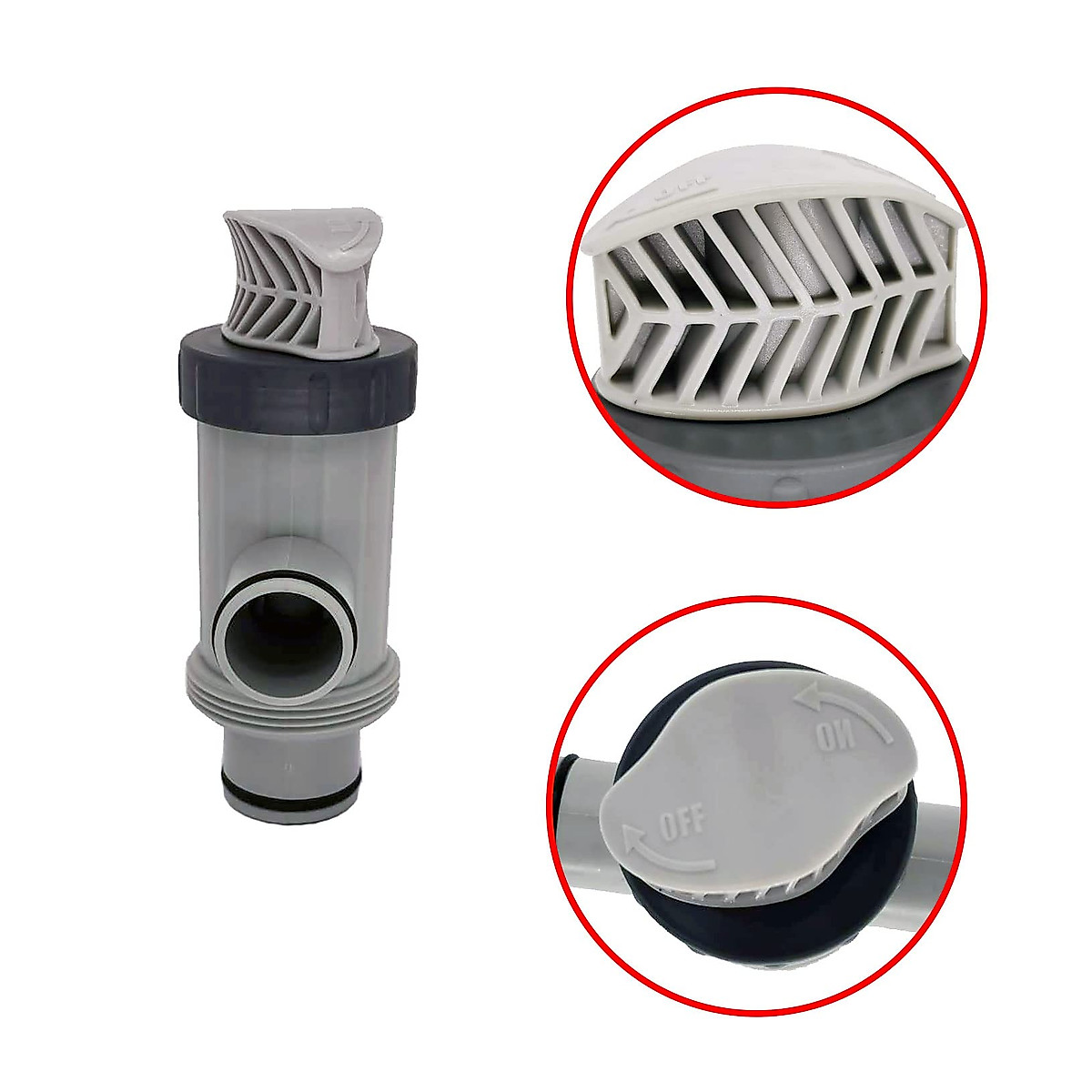 LicBund Dual Split Hose Plunger Valve Hose Connector Replacement for Valve Part Compatible with Above Ground Pool and Electric Manual Pool Pump (11872)