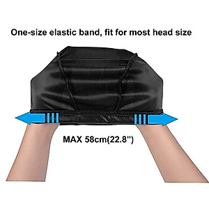 2PCS Silky Wave Caps for Men Waves, Good Compression Caps Over Durags for 360 540 720 Waves, Ideal Gift for Farther's Day (Black)