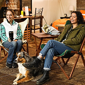 BYER OF MAINE - Pangean Butterfly Chair, Easy to Fold Hardwood Sling Chair for Beach and Camping - 34" H x 23" W, 27" D, Single - Green