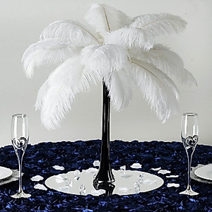 TABLECLOTHSFACTORY 16" Eiffel Tower Wedding Glass Vases-12 PCS-Black
