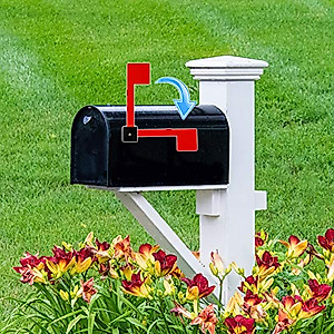 No Tools Needed Sturdy Mailbox Flag Replacement [2 Pack], Mail Flag, Sticks to Most Surfaces, Heavy Duty for Any Weather, No Tools Required, Easy Assembly, Universal Mailbox Flag Replacement Kit