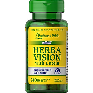 Puritan's Pride Herbavision with Lutein, Zeaxanthin and Bilberry Contributes to Healthy Vision,240 Softgels by Puritan's Pride, 240 Count (70925)