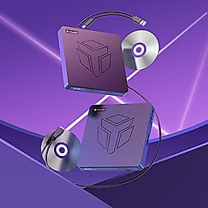 Yottamaster External CD/DVD Drive USB 3.0 CD Burner with SD/TF Card Reader and 2 USB-A Ports, Portable CD/DVD +/-RW Drive/DVD Player for Laptop Desktop PC [P-CD06]