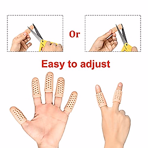 JWHOO Gel Finger Cots (Breathable, Latex Free), Finger Protectors with Hole(14PCS), Silicone Finger Gloves, Finger Covers for Hand Eczema, Trigger Finger, Finger Cracking, Finger Arthritis, Reusable.