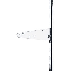 SSWBasics 10 inch Chrome Knife Bracket for Slotted Standard - 1 inch Slots 2 inch on Center - Pack of 6